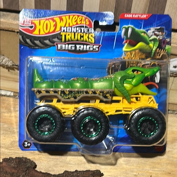 Hot Wheels | Toys | Monster Trucks Big Rigs Cage Rattler Green And ...